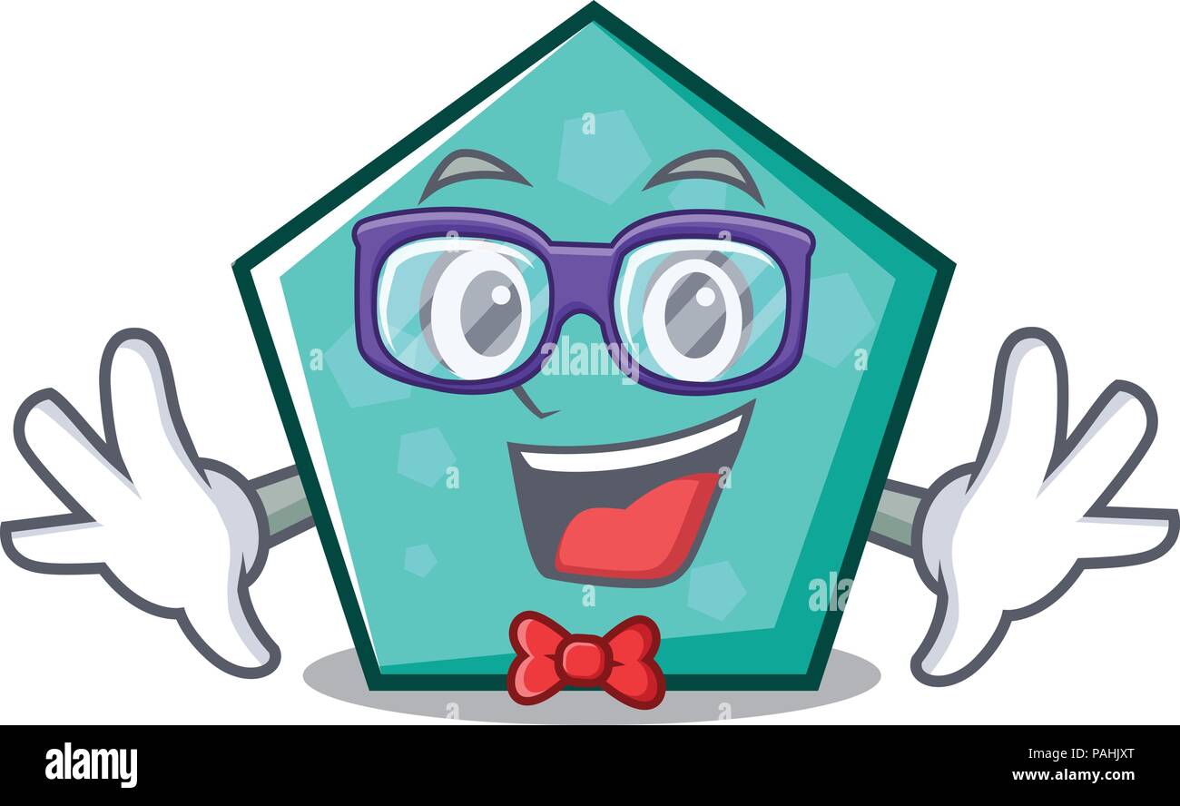 Geek pentagon character cartoon style Stock Vector Image & Art - Alamy