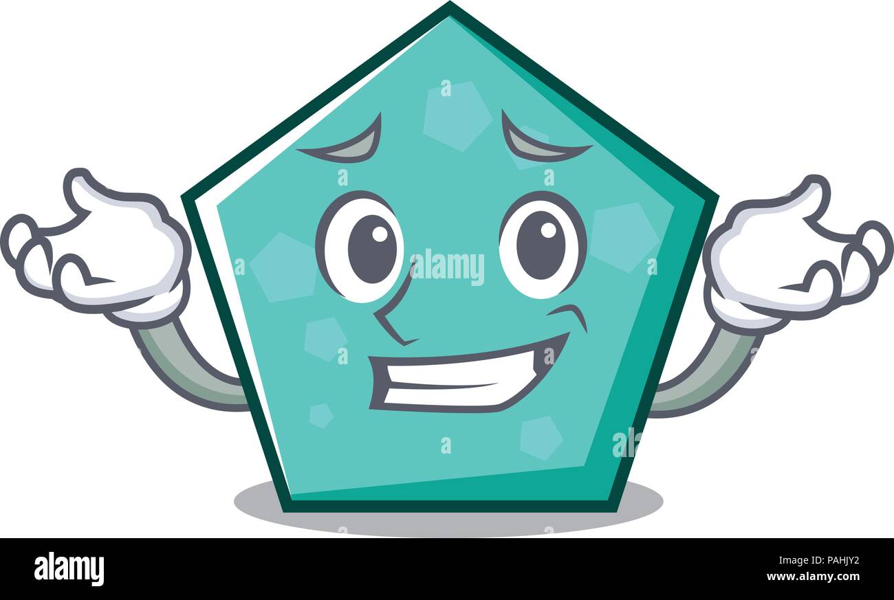 Grinning pentagon character cartoon style Stock Vector Image & Art - Alamy