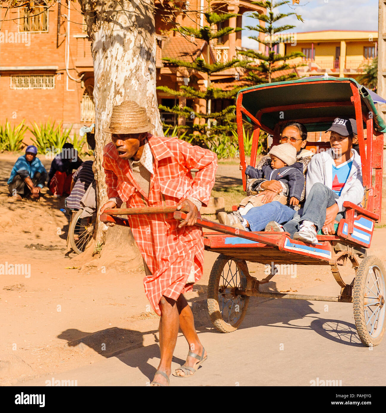 ANTANANARIVO, MADAGASCAR - JUNE 29, 2011: Unidentified Madagascar man ...