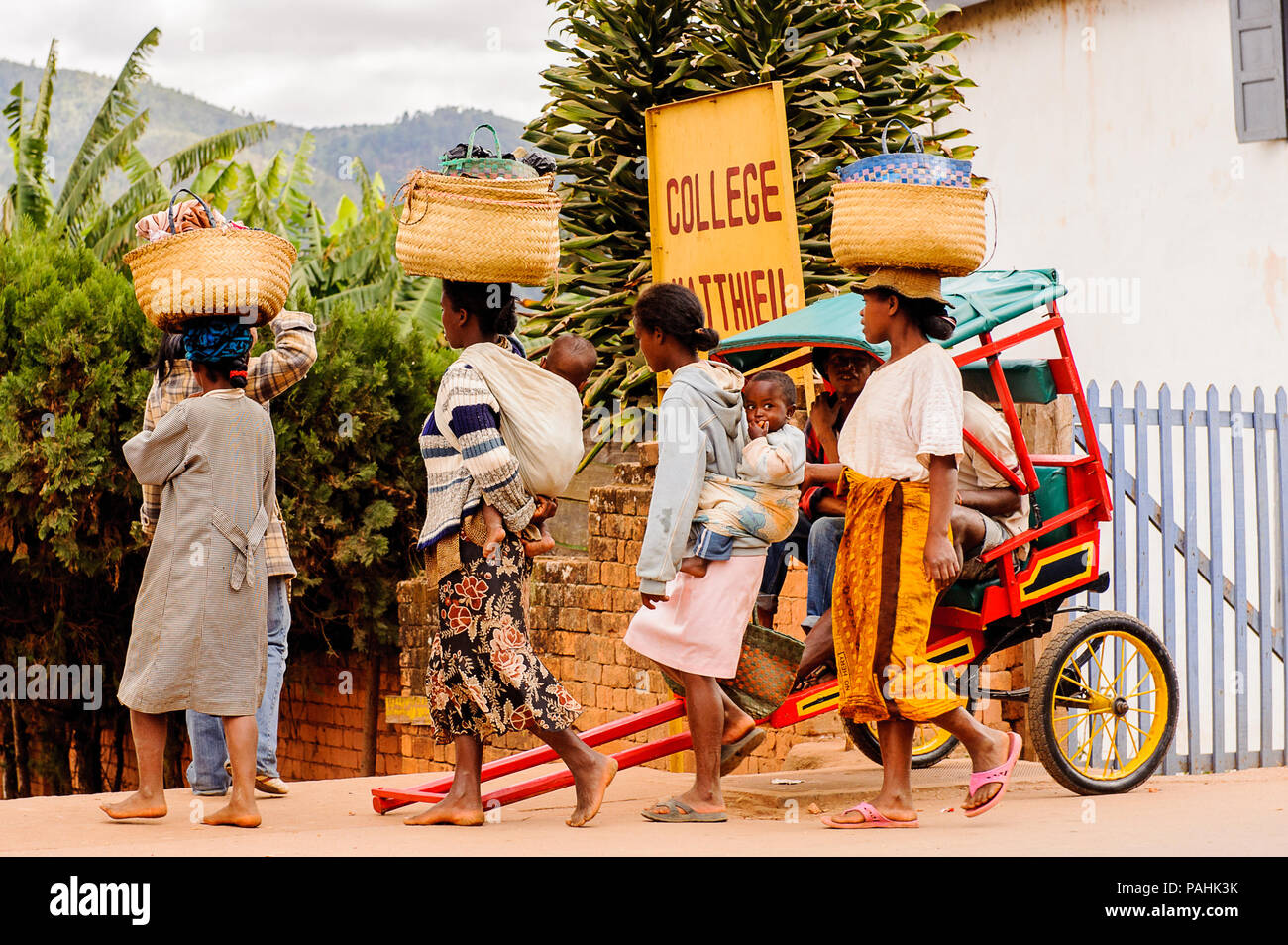 ANTANANARIVO, MADAGASCAR - JUNE 30, 2011: Unidentified Madagascar woman ...