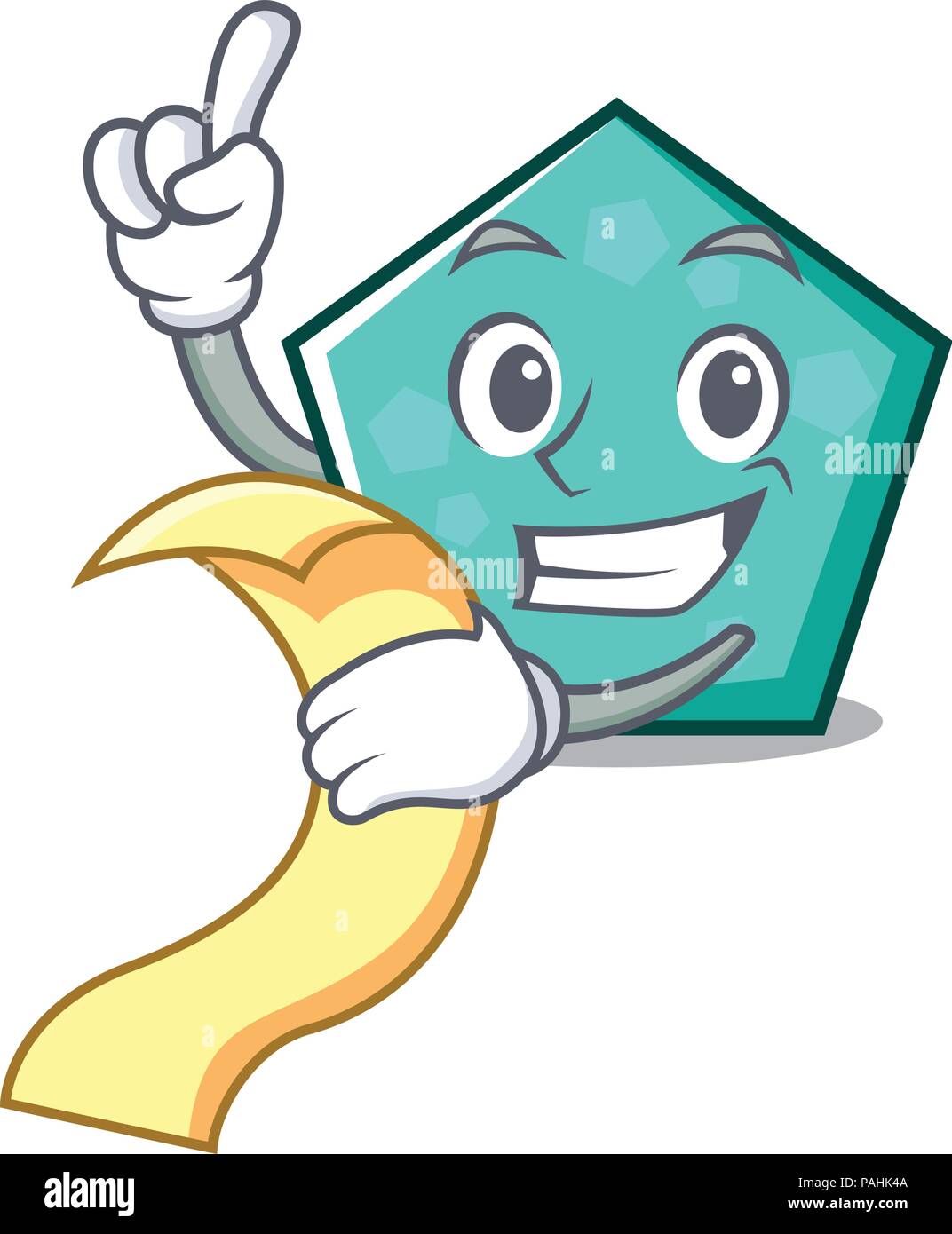 With menu pentagon mascot cartoon style Stock Vector Image & Art - Alamy