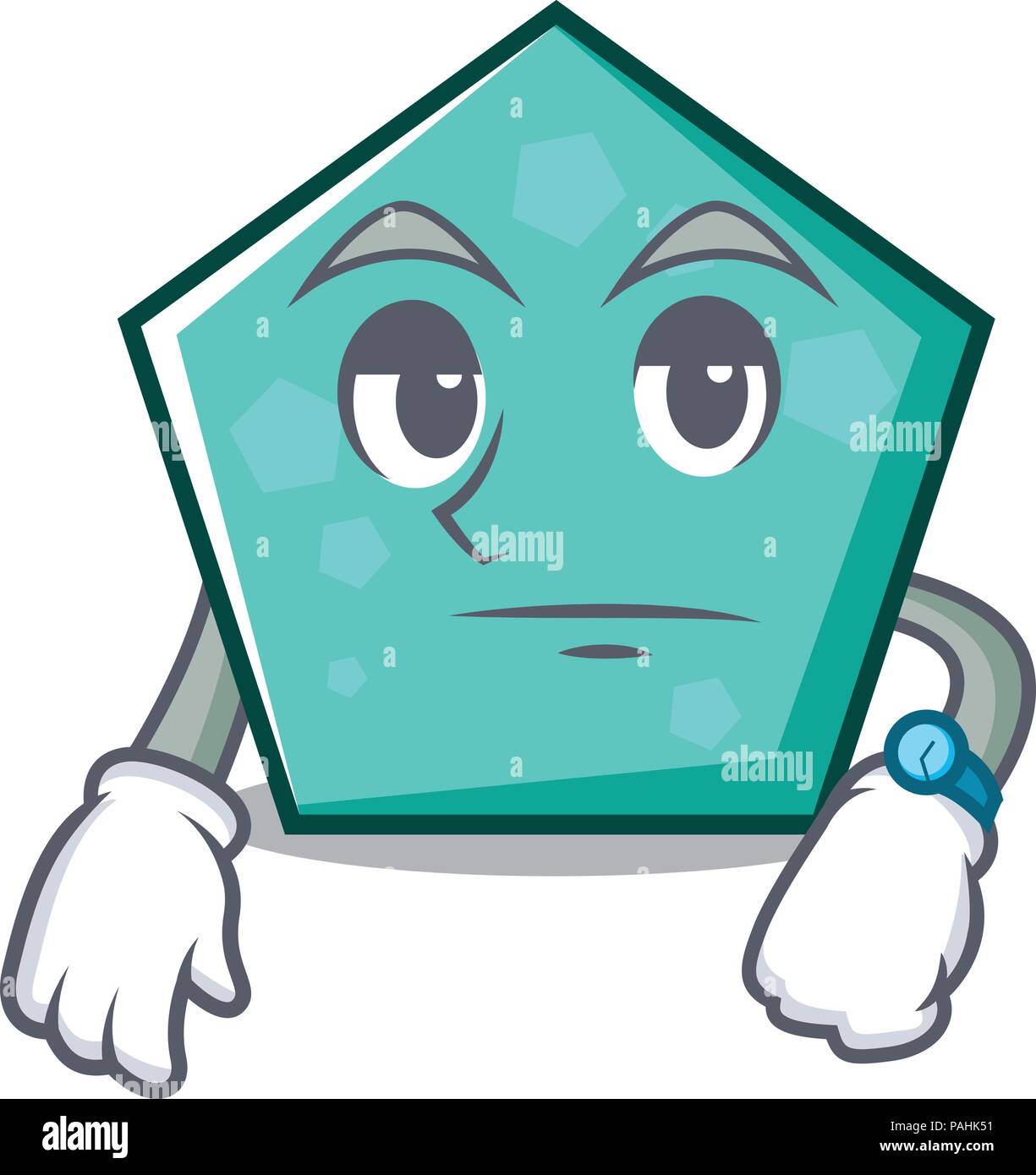 Waiting pentagon mascot cartoon style Stock Vector Image & Art - Alamy