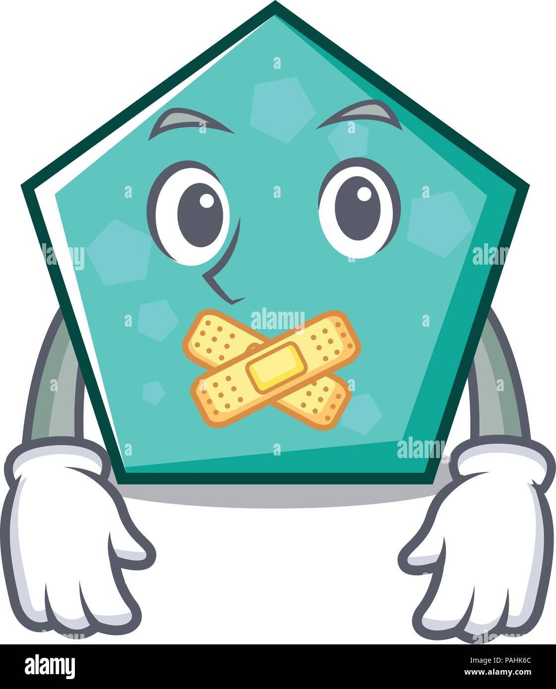Silent pentagon mascot cartoon style Stock Vector Image & Art - Alamy