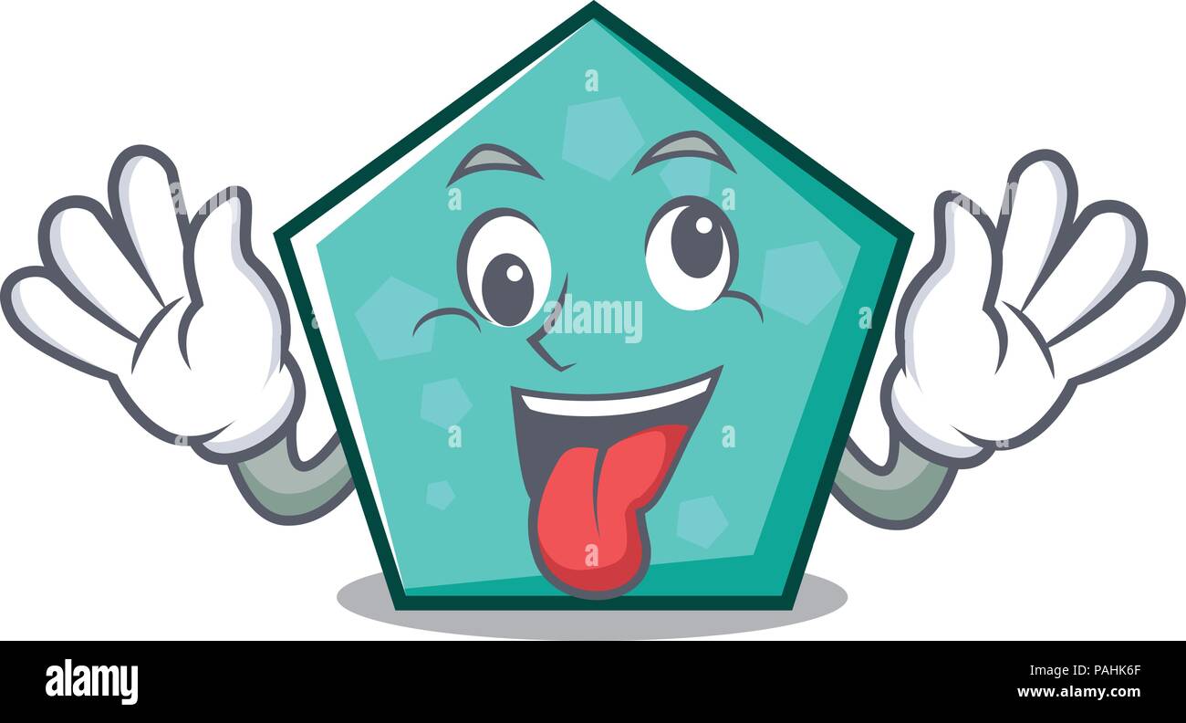 Crazy pentagon mascot cartoon style Stock Vector Image & Art - Alamy