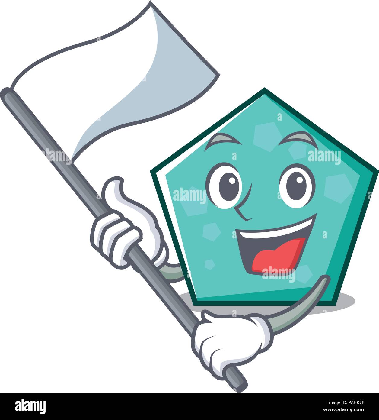 With flag pentagon mascot cartoon style Stock Vector Image & Art - Alamy