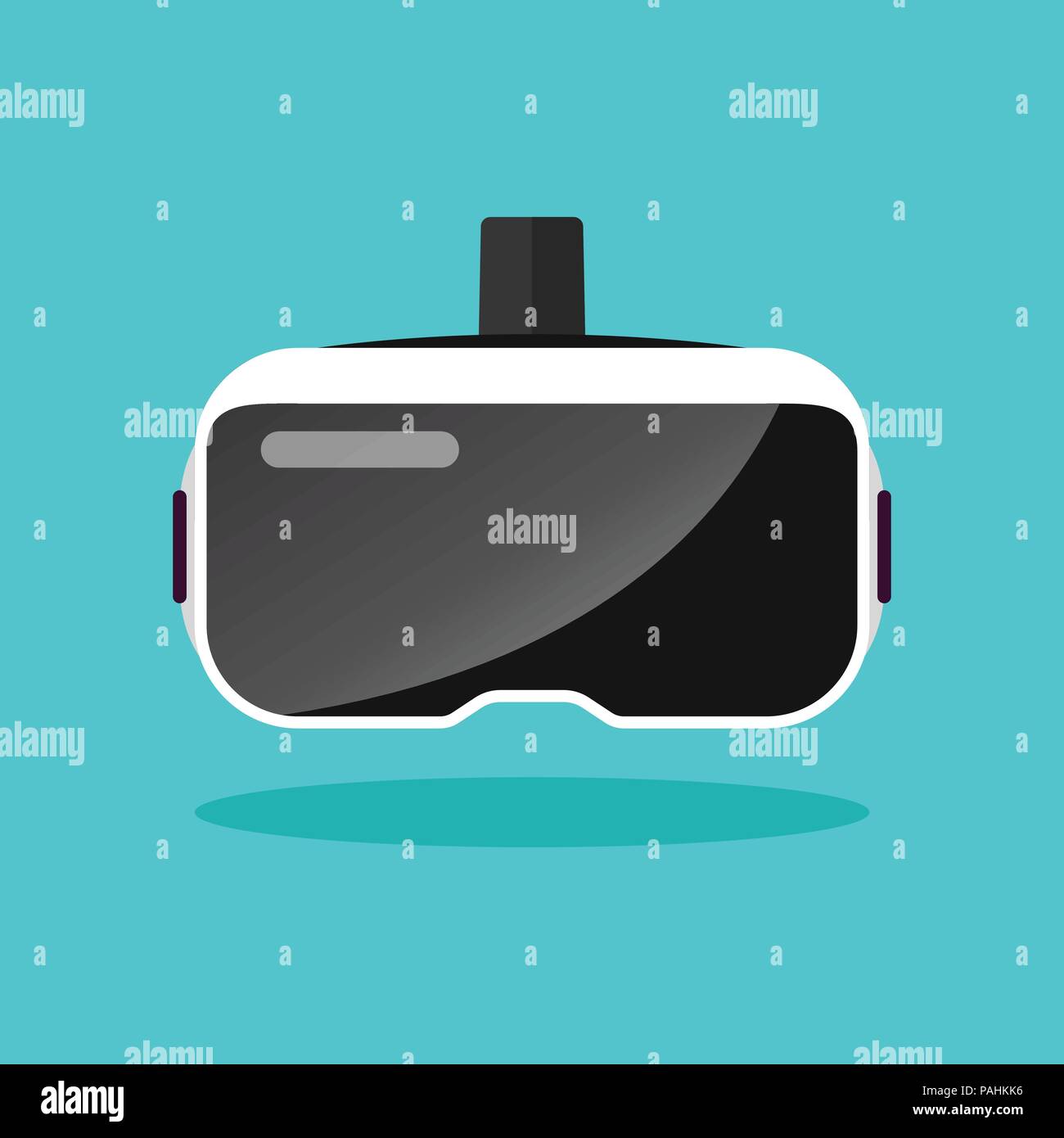 Virtual reality headset in flat style. Vector illustration Stock Vector ...