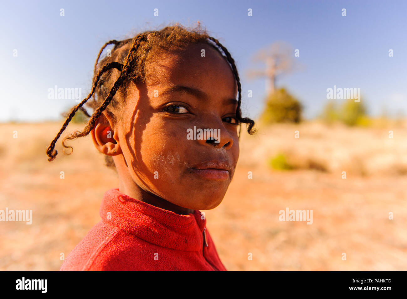 MADAGASCAR - JULY 3, 2011: Portrait of an unidentified beautiful girl ...