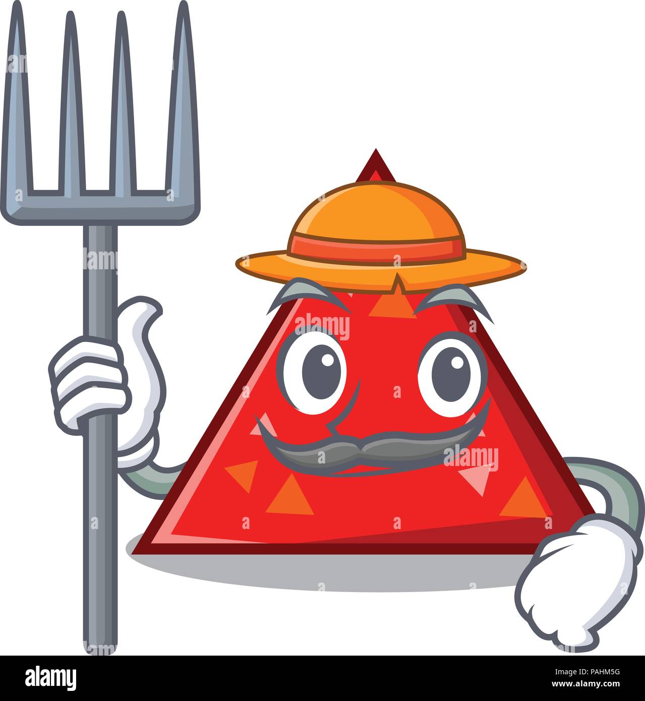 Farmer triangel character cartoon style Stock Vector Image & Art - Alamy