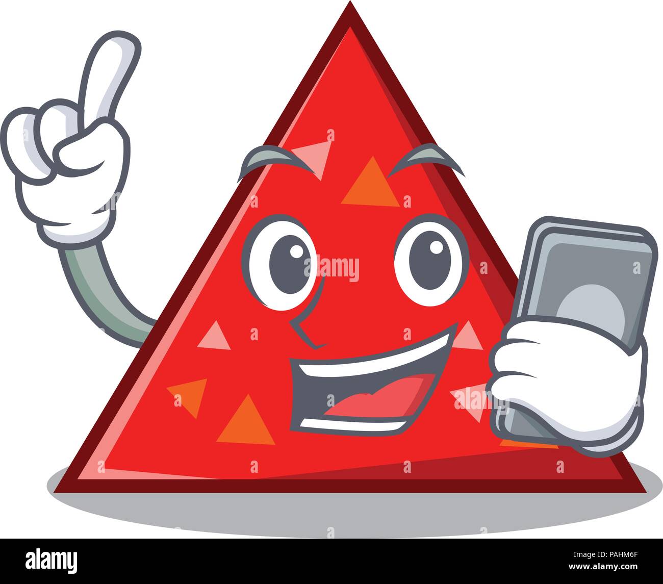 With phone triangel character cartoon style Stock Vector Image & Art ...