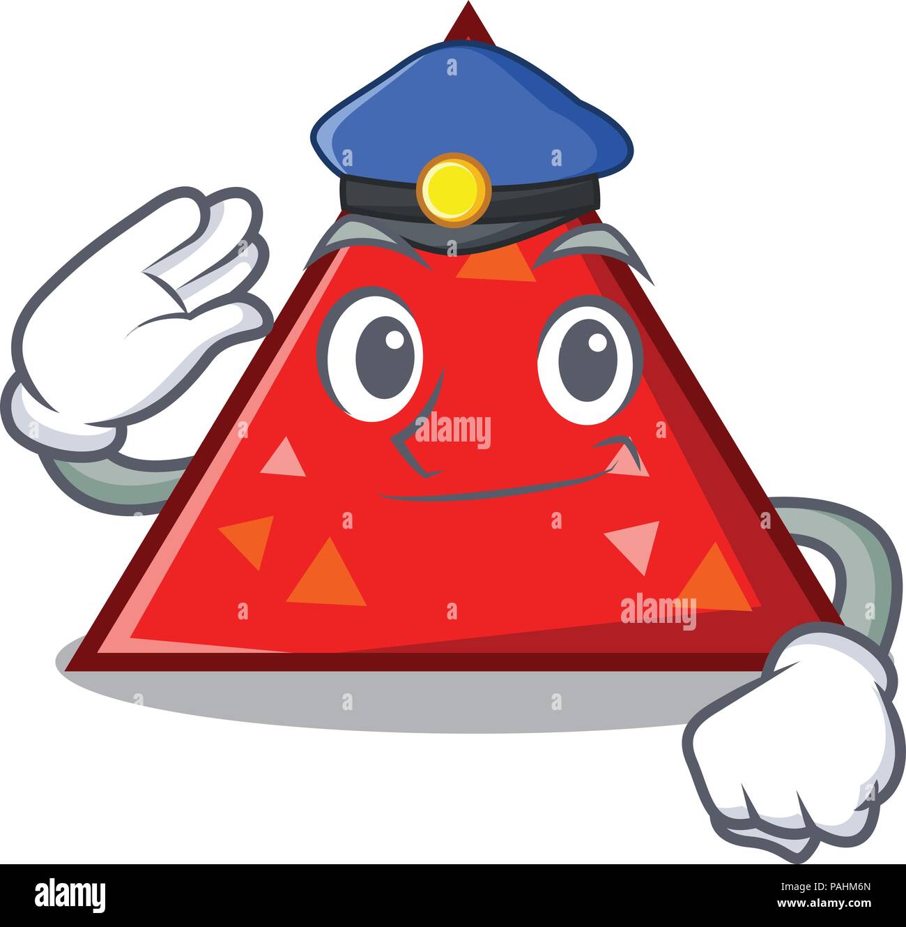 Police triangel character cartoon style Stock Vector Image & Art - Alamy