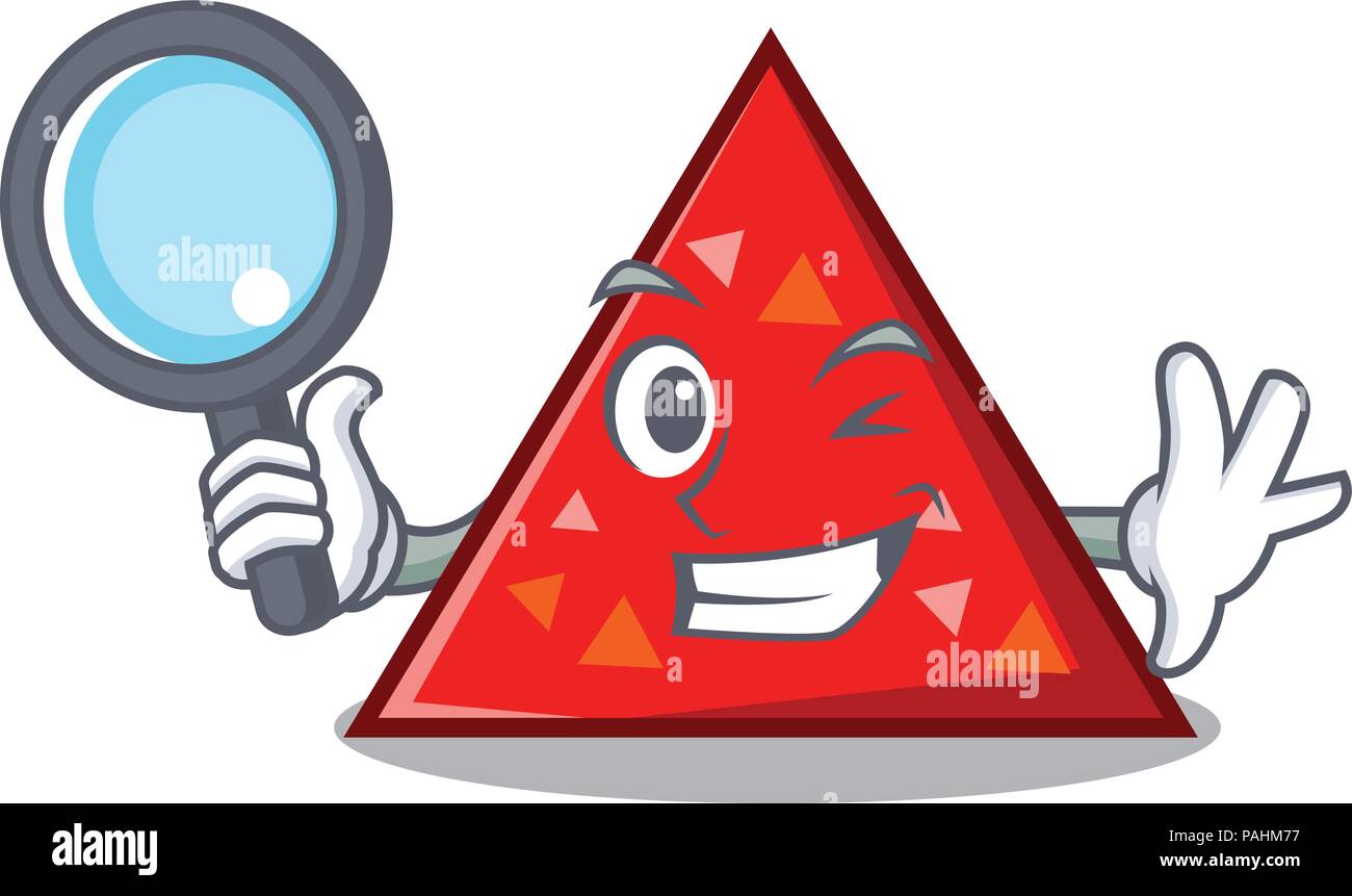 Detective triangel character cartoon style Stock Vector Image & Art - Alamy