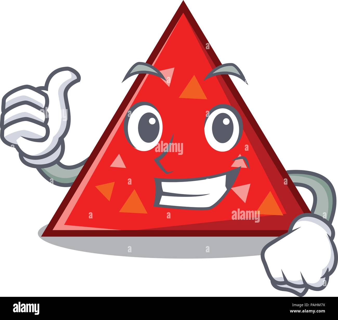 Thumbs up triangel character cartoon style Stock Vector Image & Art - Alamy