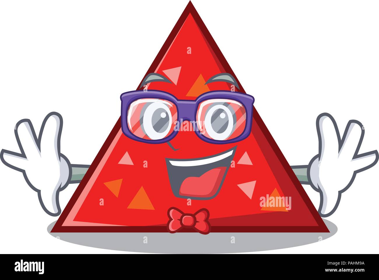 Geek triangel character cartoon style Stock Vector Image & Art - Alamy
