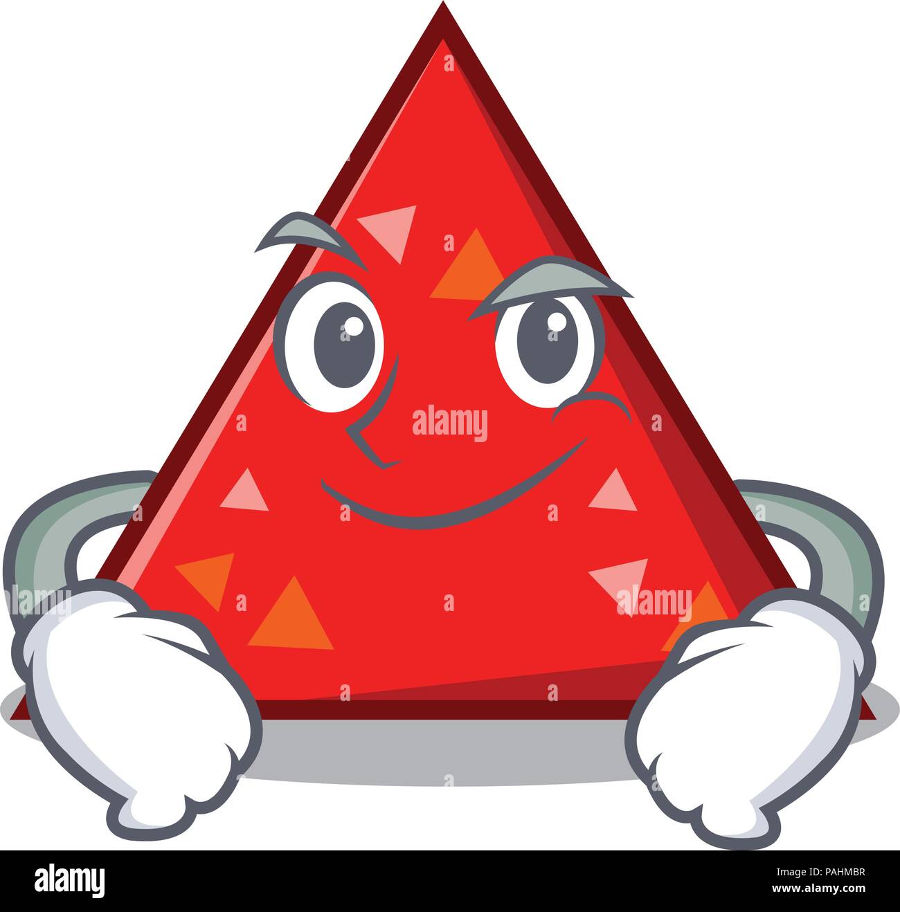 Smirking triangel character cartoon style Stock Vector Image & Art - Alamy