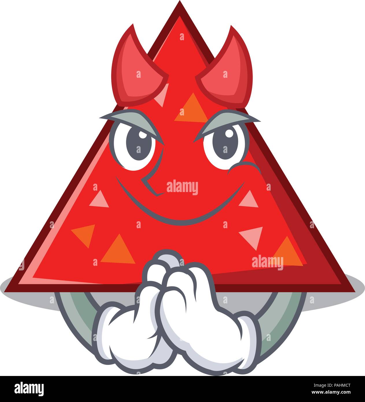 Devil triangel mascot cartoon style Stock Vector Image & Art - Alamy