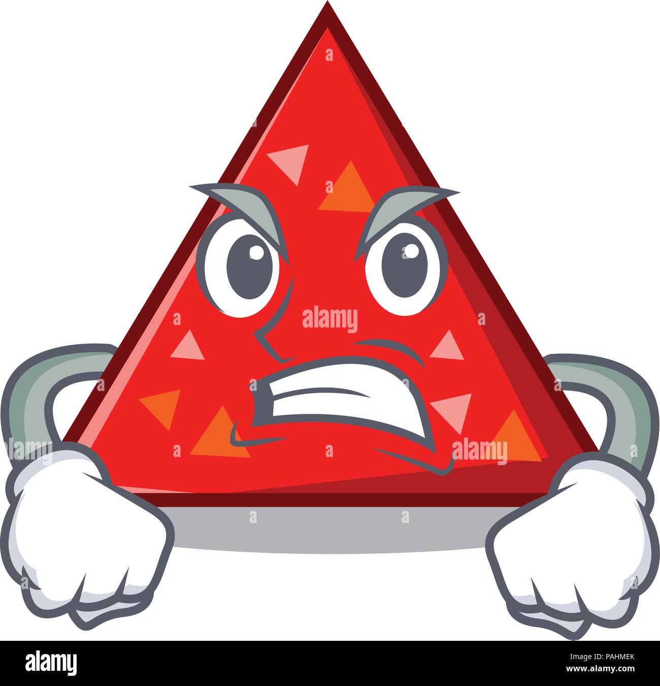 Angry triangel mascot cartoon style Stock Vector Image & Art - Alamy