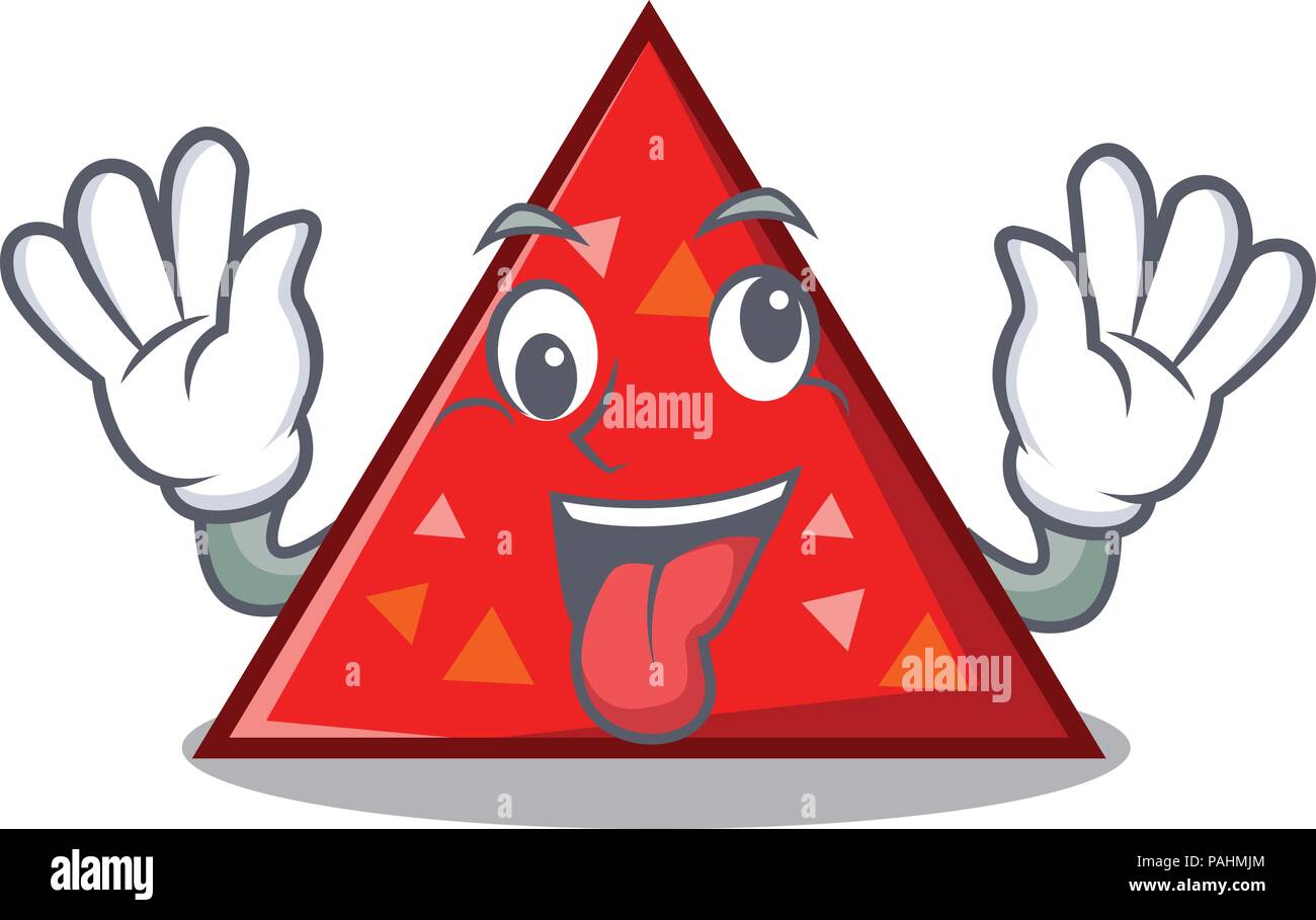 Crazy triangel mascot cartoon style Stock Vector Image & Art - Alamy