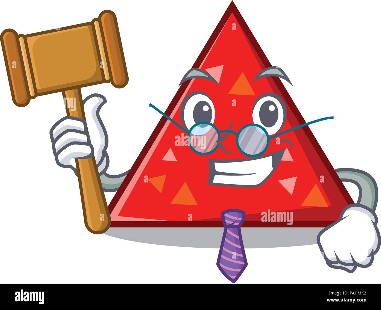 Judge triangel mascot cartoon style Stock Vector Image & Art - Alamy