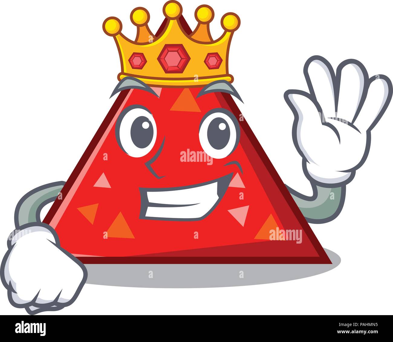 King triangel mascot cartoon style Stock Vector Image & Art - Alamy