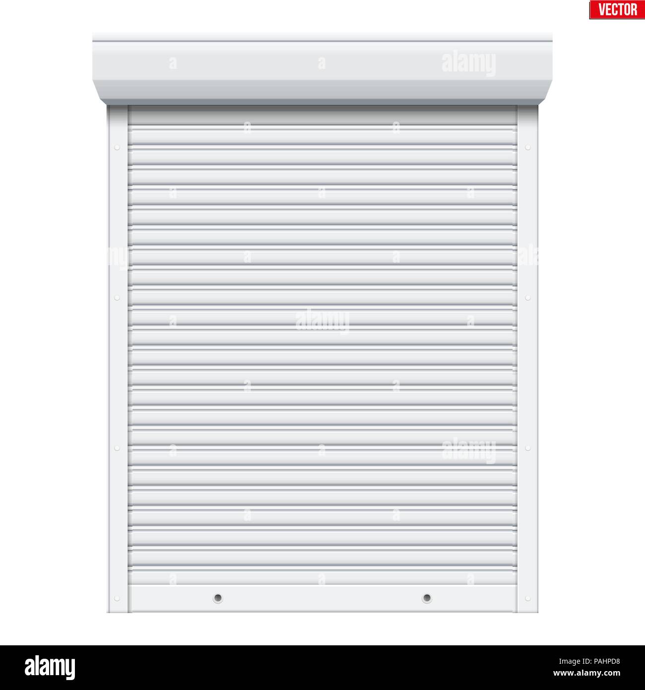 White Roller Shutters Isolated Stock Vector Image & Art - Alamy