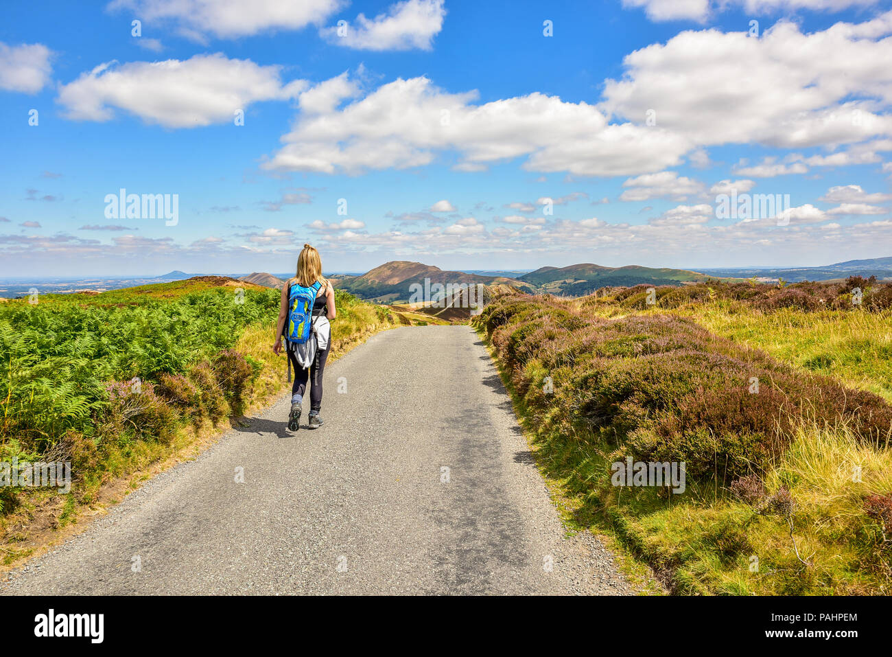 A view from Long Mynd in the Shropshire hills Stock Photo - Alamy