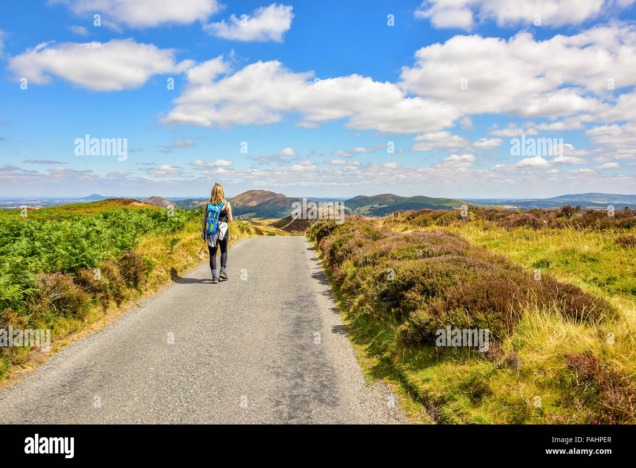 A view from Long Mynd in the Shropshire hills Stock Photo - Alamy