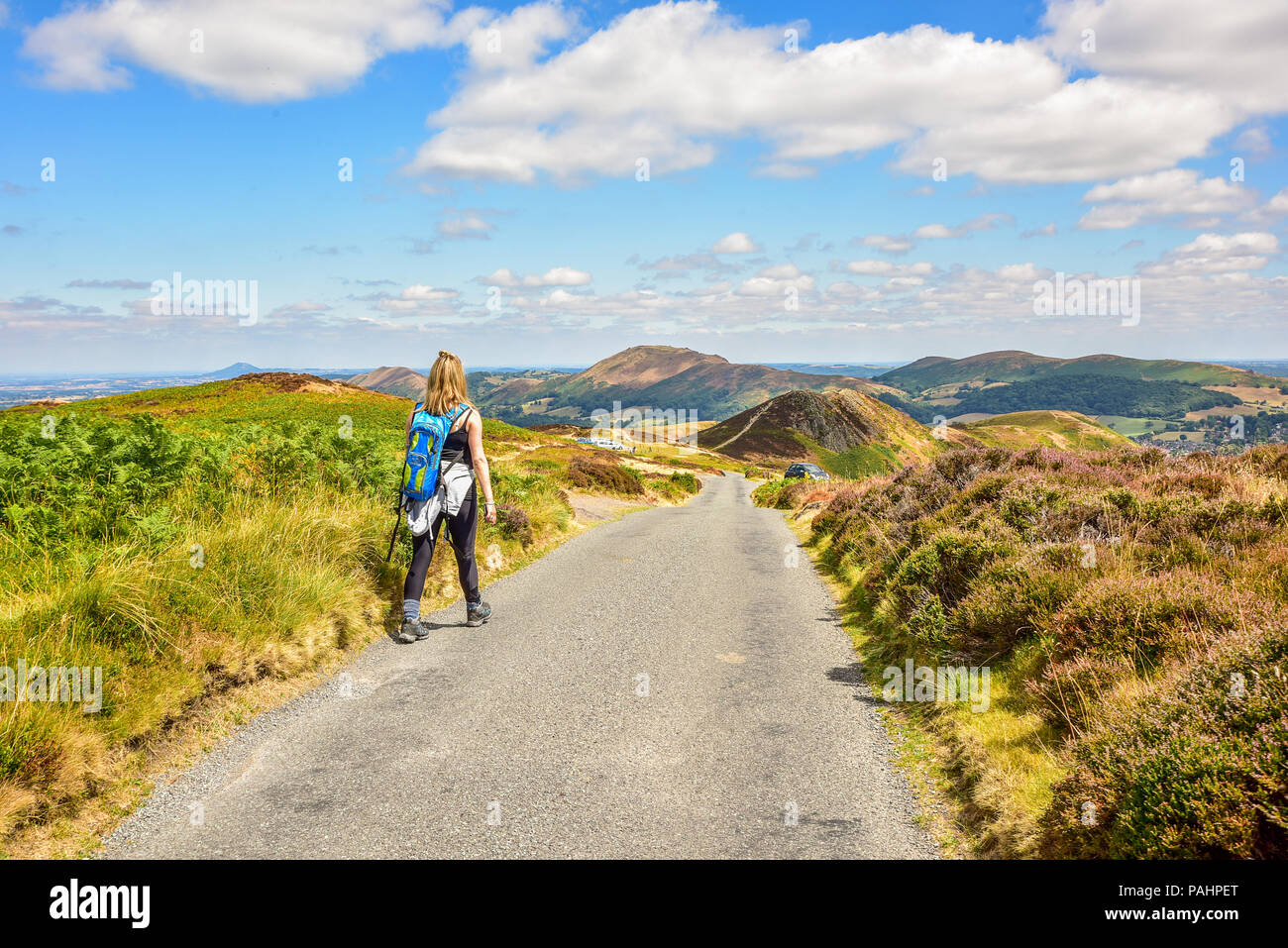 A view from Long Mynd in the Shropshire hills Stock Photo - Alamy