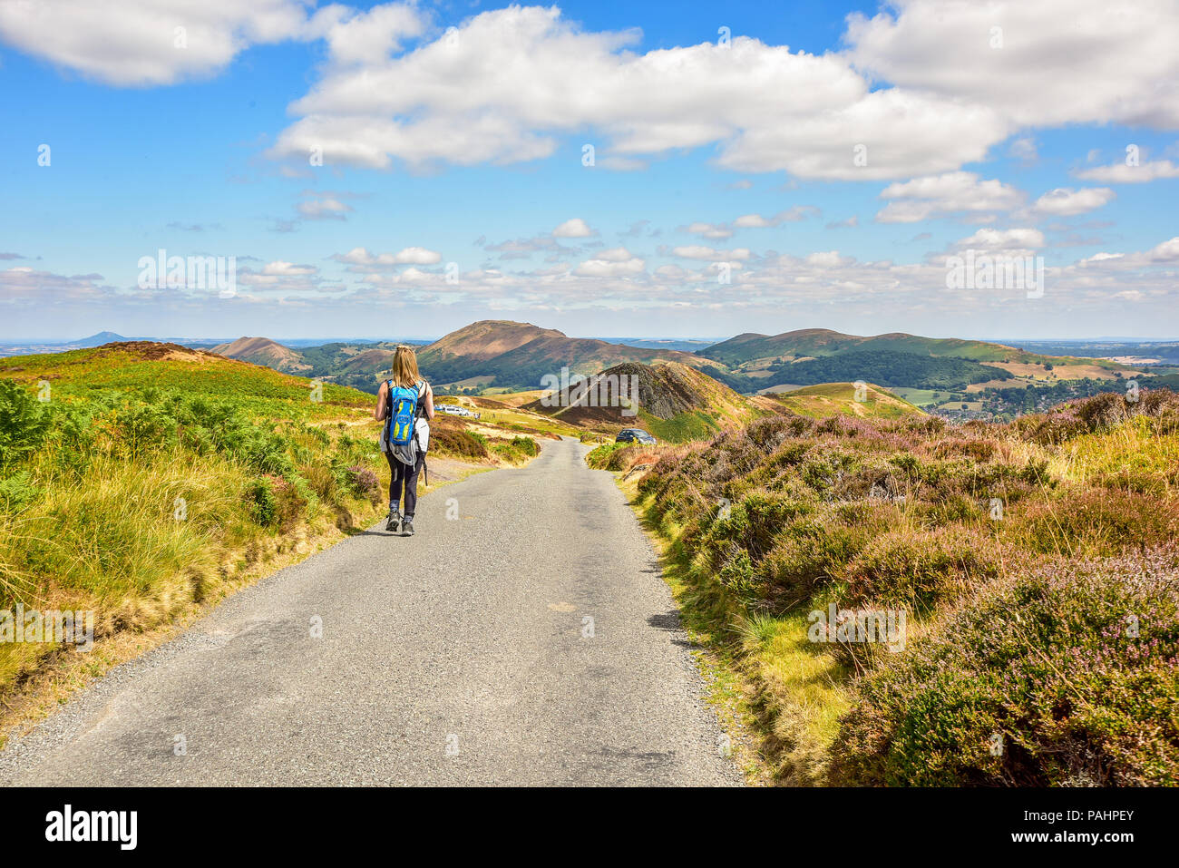 A view from Long Mynd in the Shropshire hills Stock Photo - Alamy