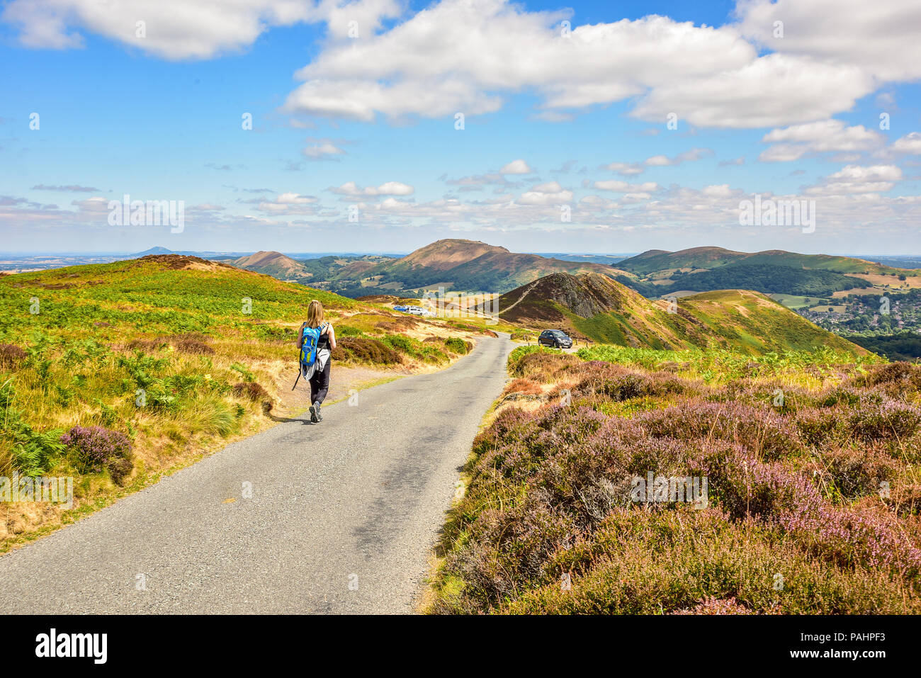 A view from Long Mynd in the Shropshire hills Stock Photo - Alamy
