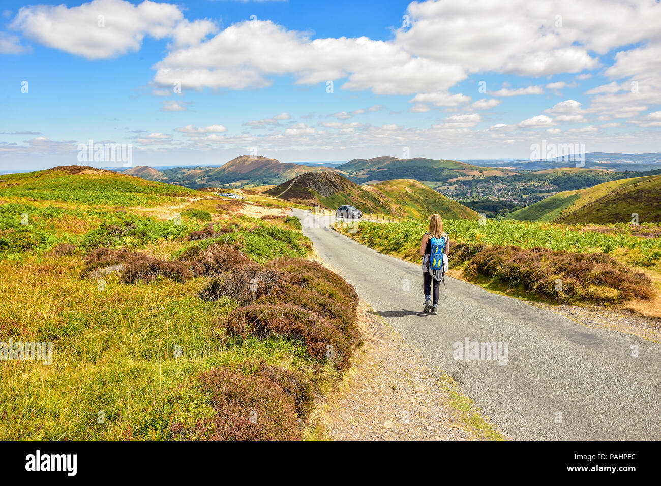 A view from Long Mynd in the Shropshire hills Stock Photo - Alamy