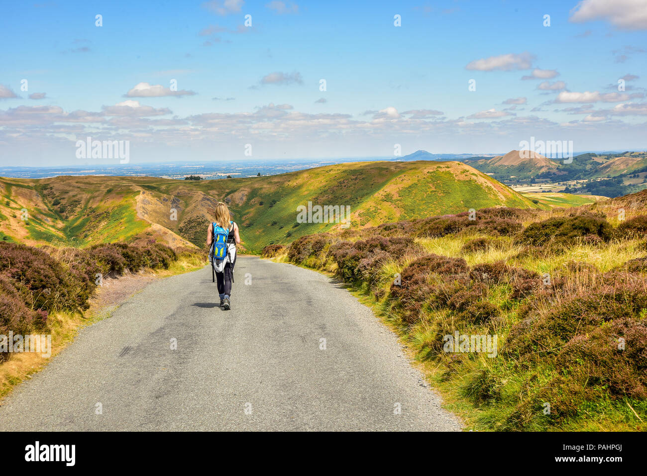A view from Long Mynd in the Shropshire hills Stock Photo - Alamy