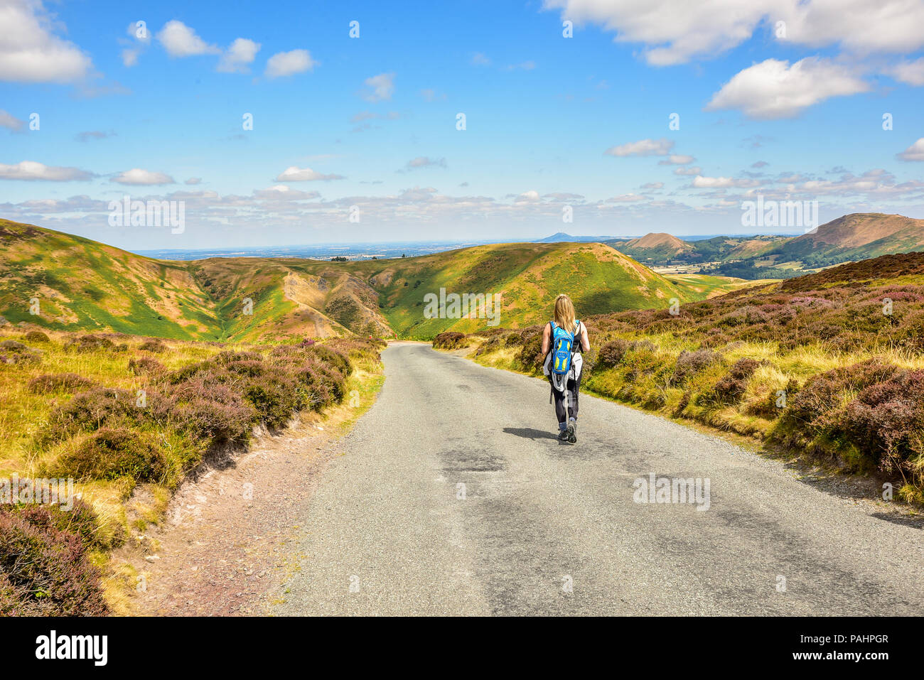 A view from Long Mynd in the Shropshire hills Stock Photo - Alamy
