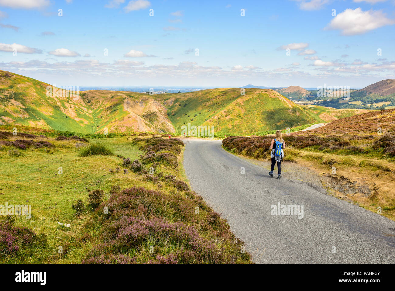 A view from Long Mynd in the Shropshire hills Stock Photo - Alamy