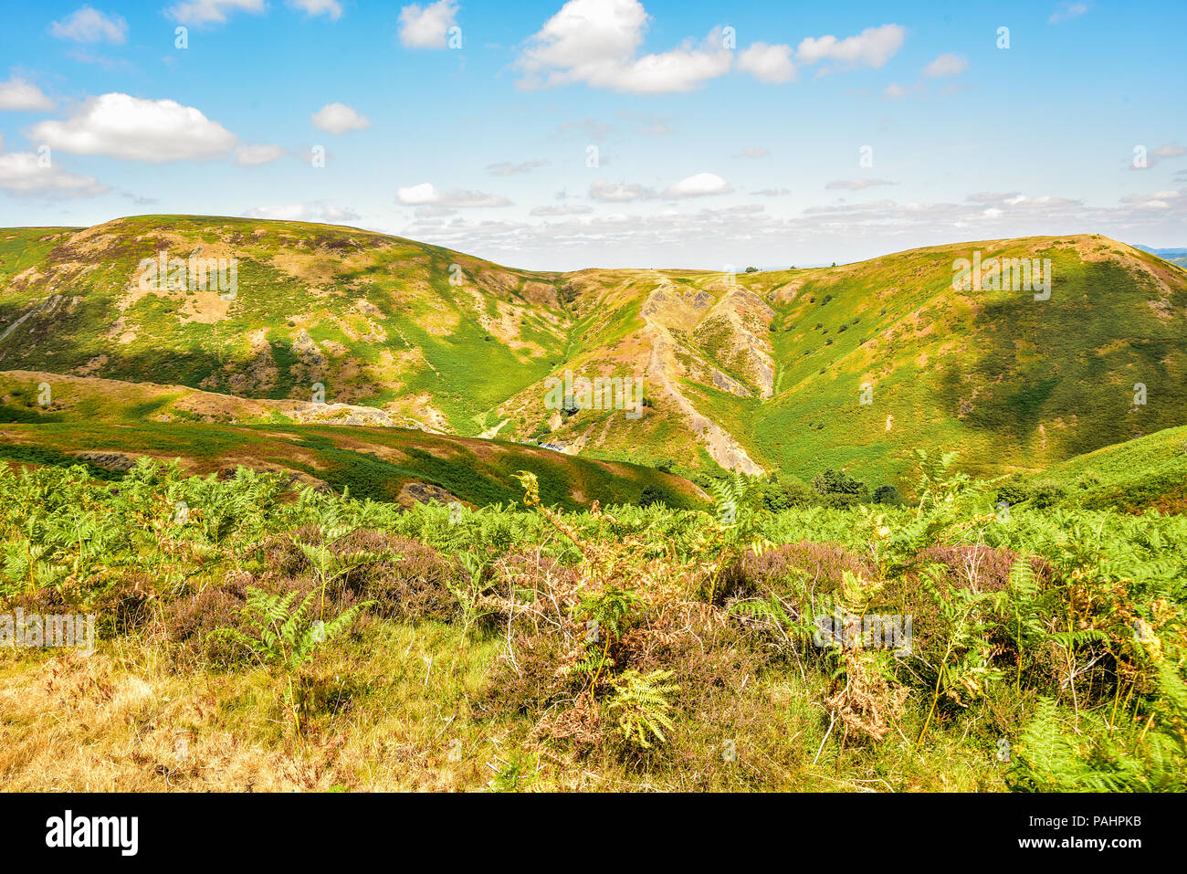 A view from Long Mynd in the Shropshire hills Stock Photo - Alamy