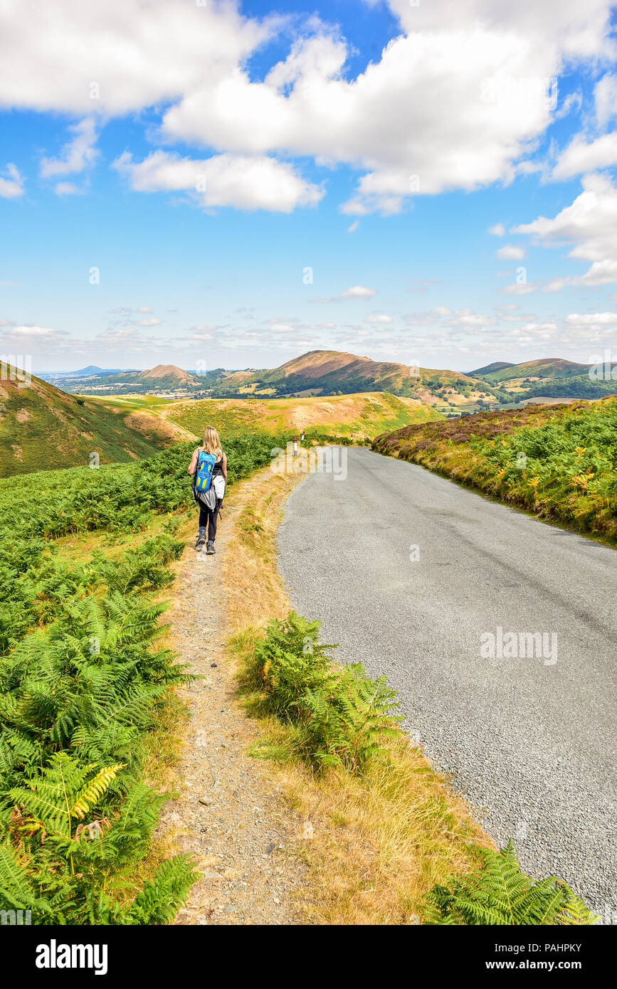 A view from Long Mynd in the Shropshire hills Stock Photo - Alamy