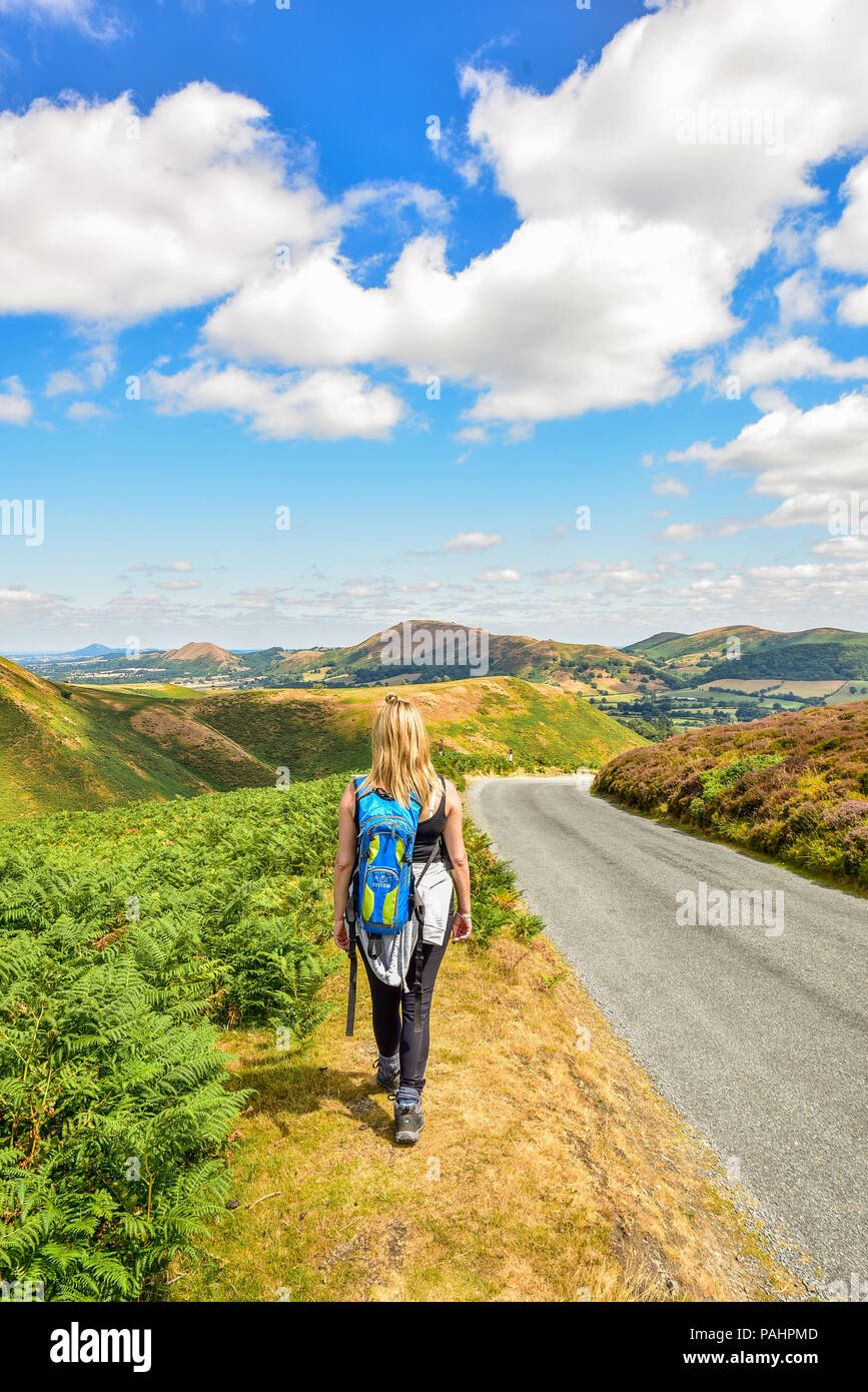 A view from Long Mynd in the Shropshire hills Stock Photo - Alamy