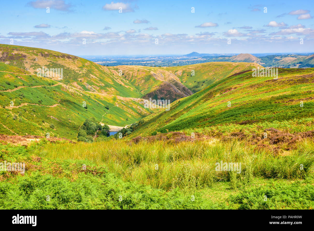 A view from Long Mynd in the Shropshire hills Stock Photo - Alamy