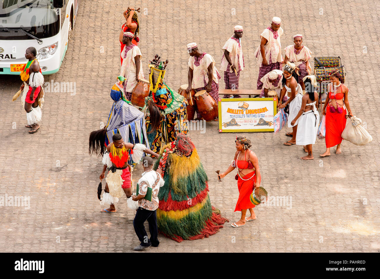 LOME, TOGO - MAR 9, 2013: Unidentified Togolese people dance in ...