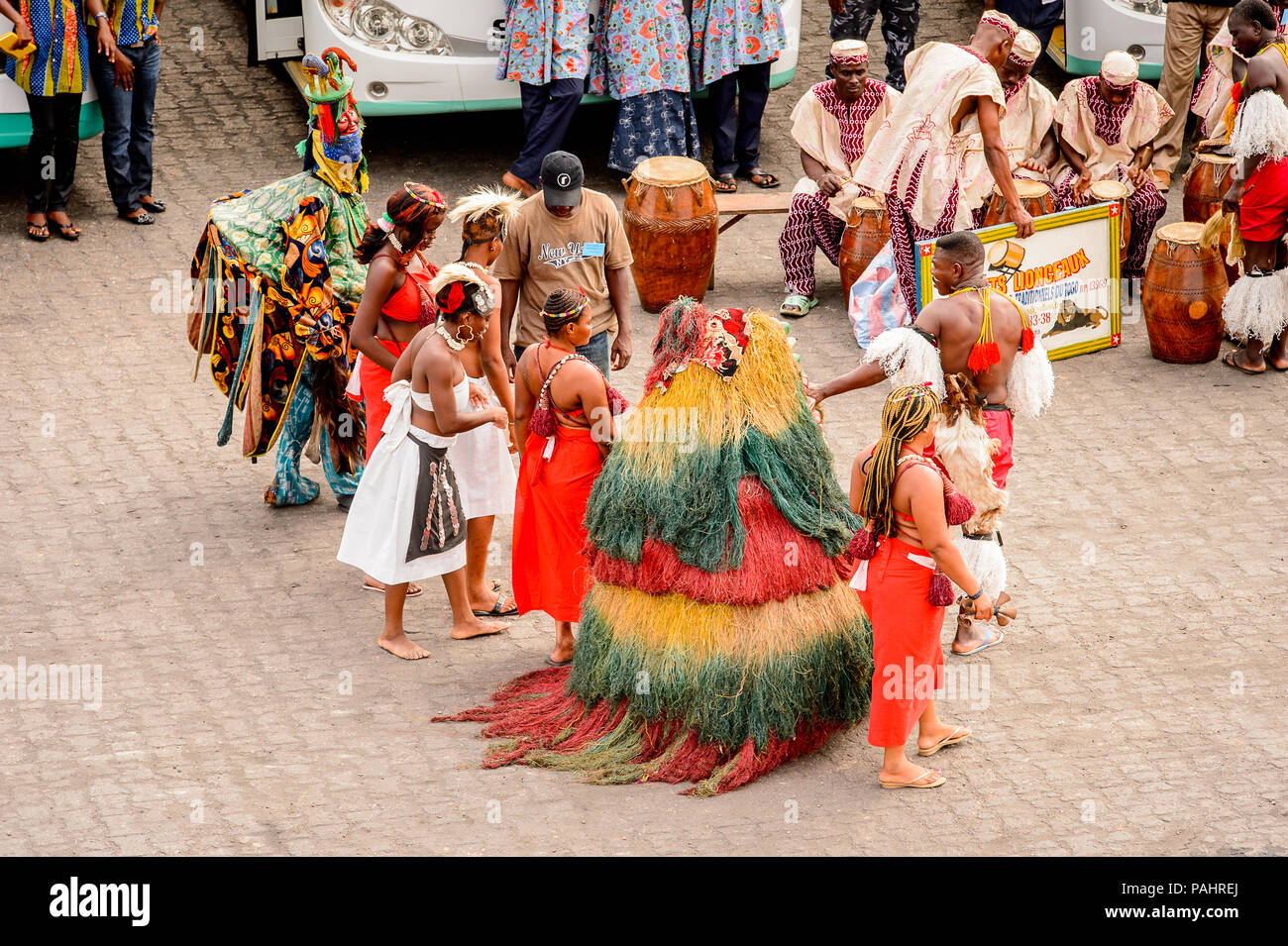 LOME, TOGO - MAR 9, 2013: Unidentified Togolese people dance in ...