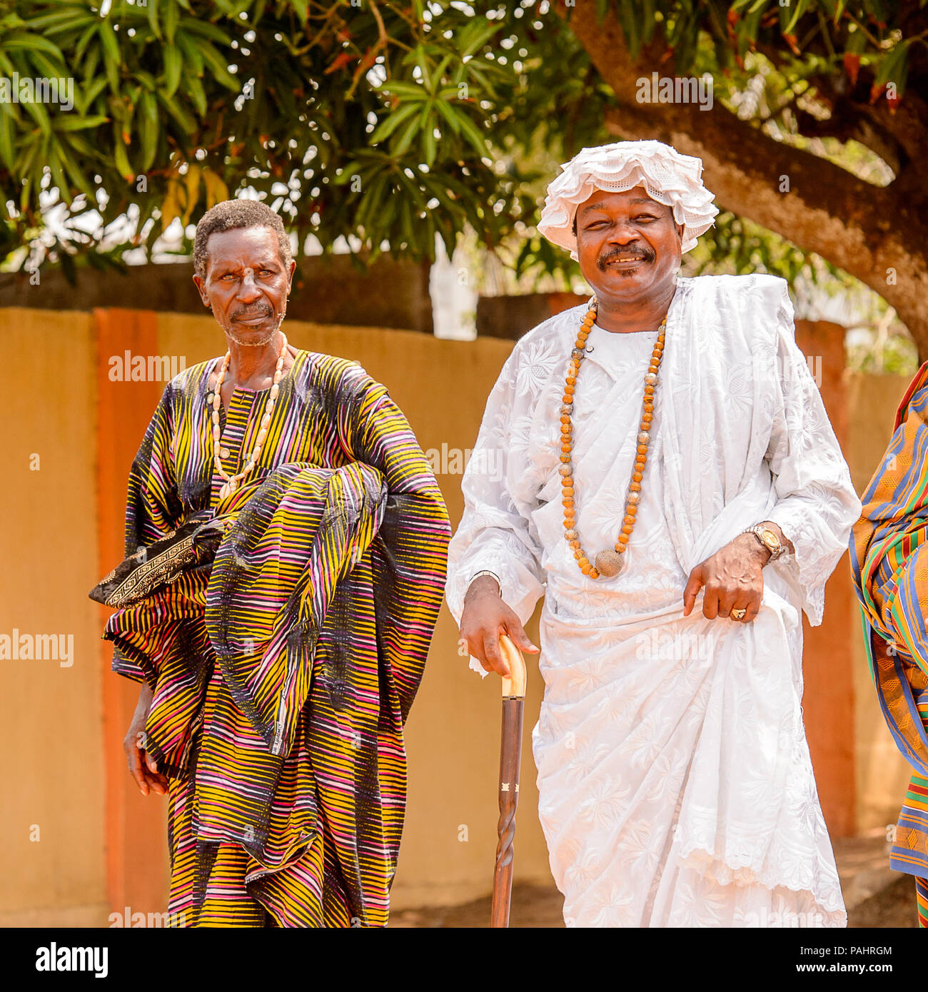 LOME, TOGO - MAR 9, 2013: Unidentified Togolese men in traditional ...