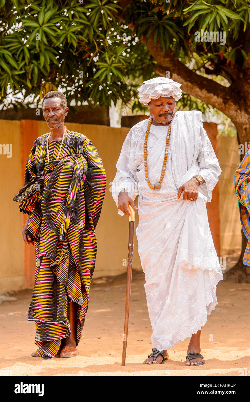 LOME, TOGO - MAR 9, 2013: Unidentified Togolese men in traditional ...