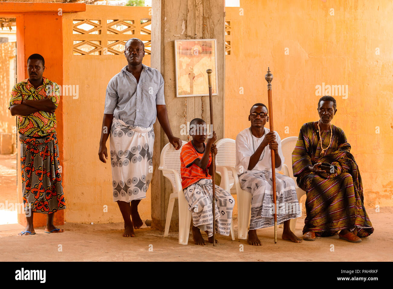 LOME, TOGO - MAR 9, 2013: Unidentified Togolese people in traditional ...