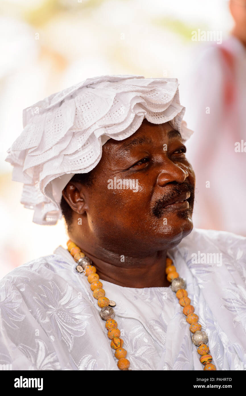 LOME, TOGO - MAR 9, 2013: Unidentified Togolese man in traditional ...
