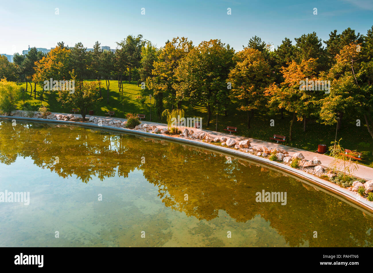 Aerial view moghioros park in hi-res stock photography and images - Alamy