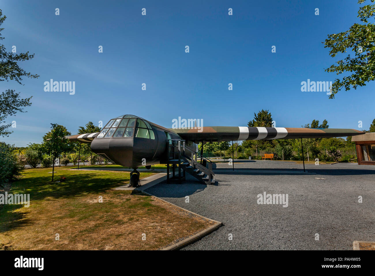 A Horsa glider replica at the Pegasus Memorial Museum Benoville ...