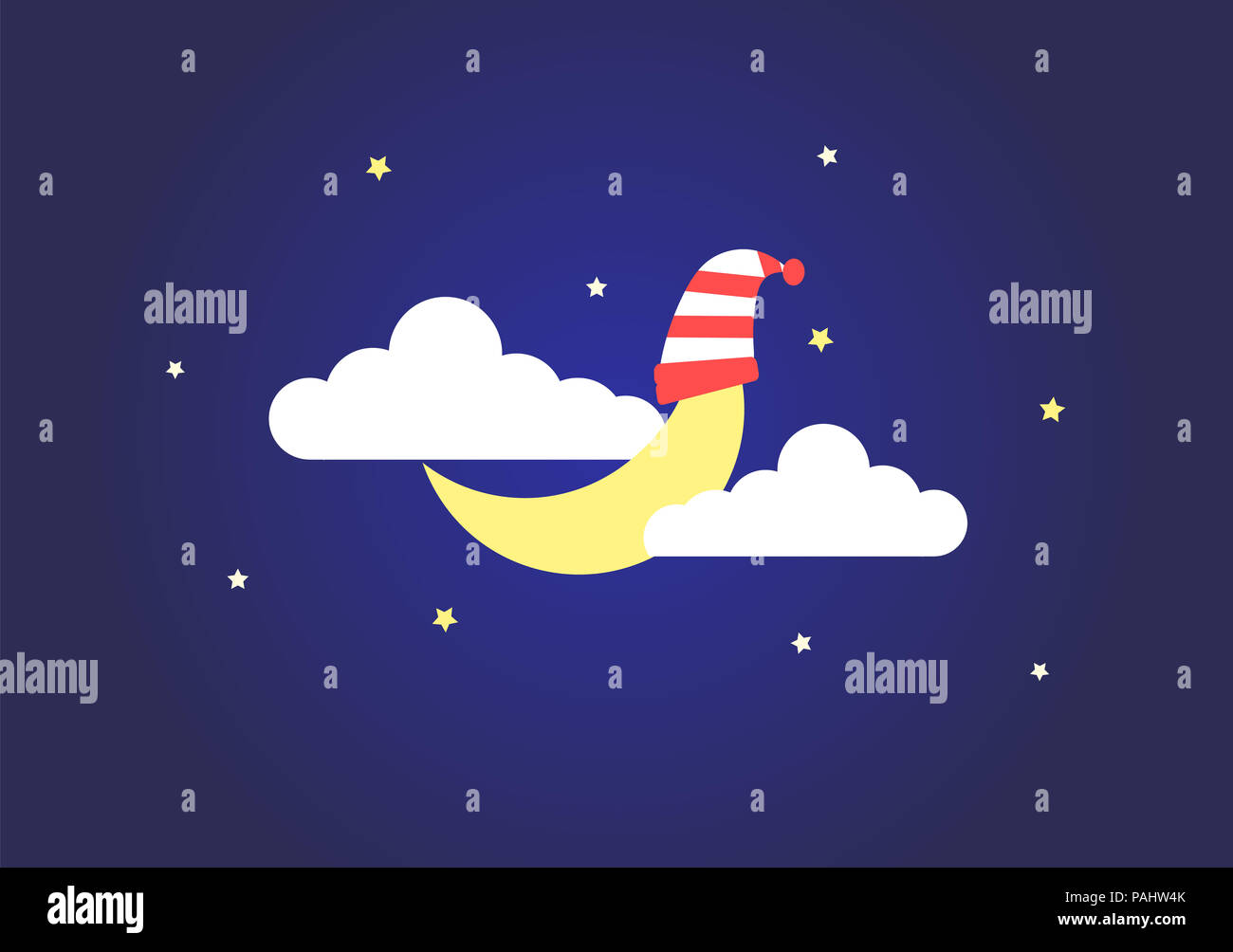 Good night background.Vector illustration Stock Photo - Alamy
