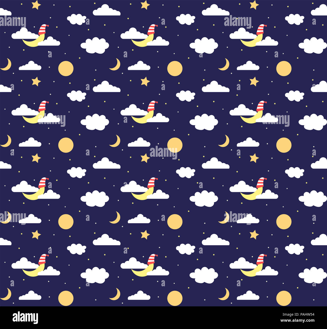 Good night pattern background Stock Photo - Alamy