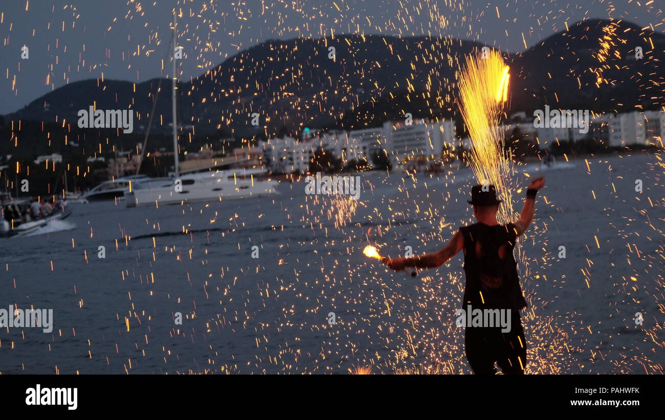 Playing with the fire Stock Photo - Alamy