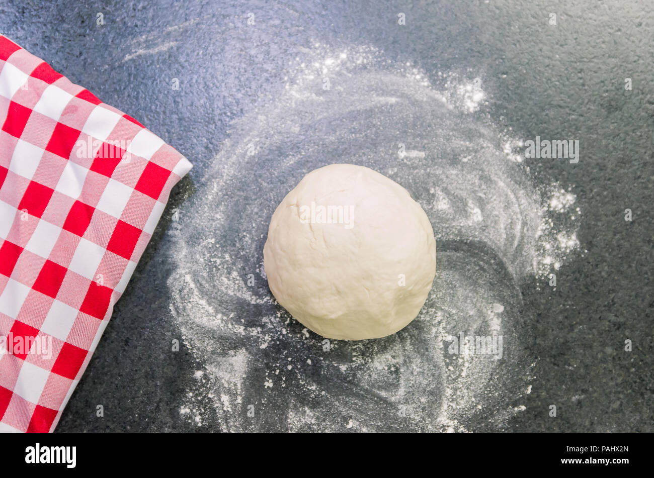 Preparation of pizza dough, dough resting Stock Photo - Alamy
