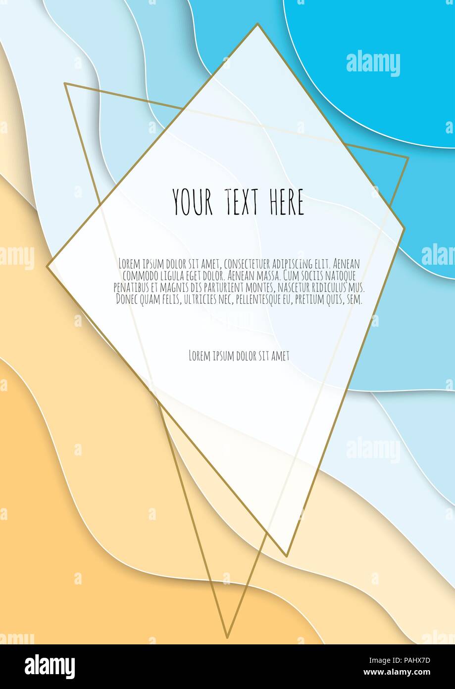 Papercut style sea wave Stock Vector Images - Alamy